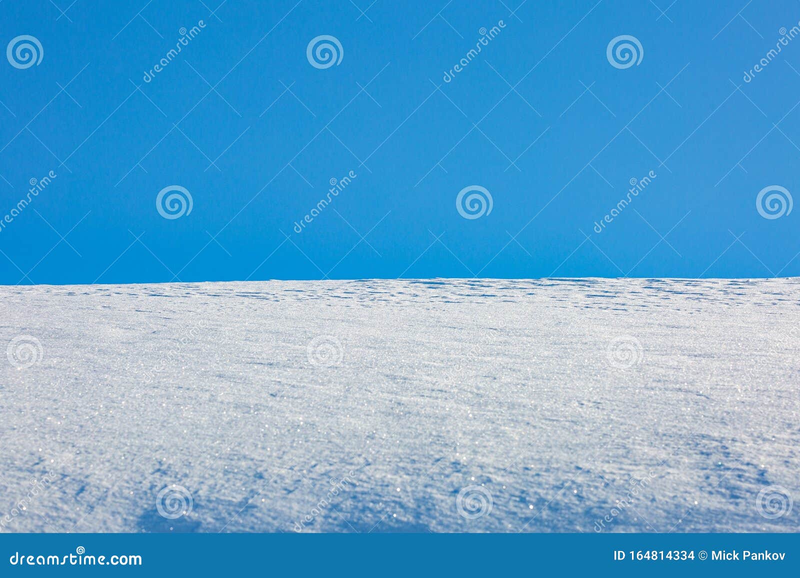Snow Drift Patterns on Background of Blue Sky Stock Photo - Image of ...