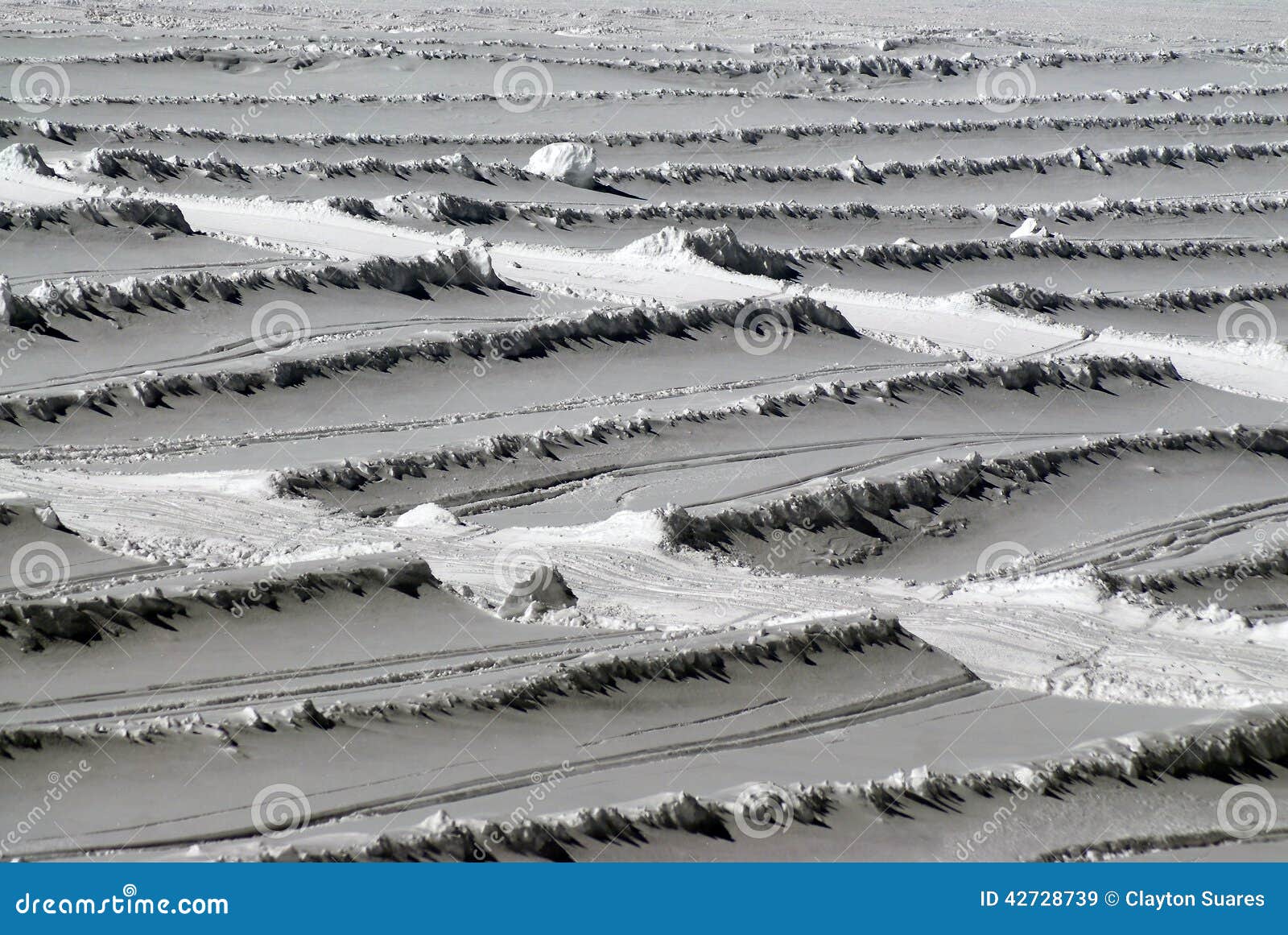 Snow Drift Patterns on Mountain Slope Stock Image - Image of powder ...