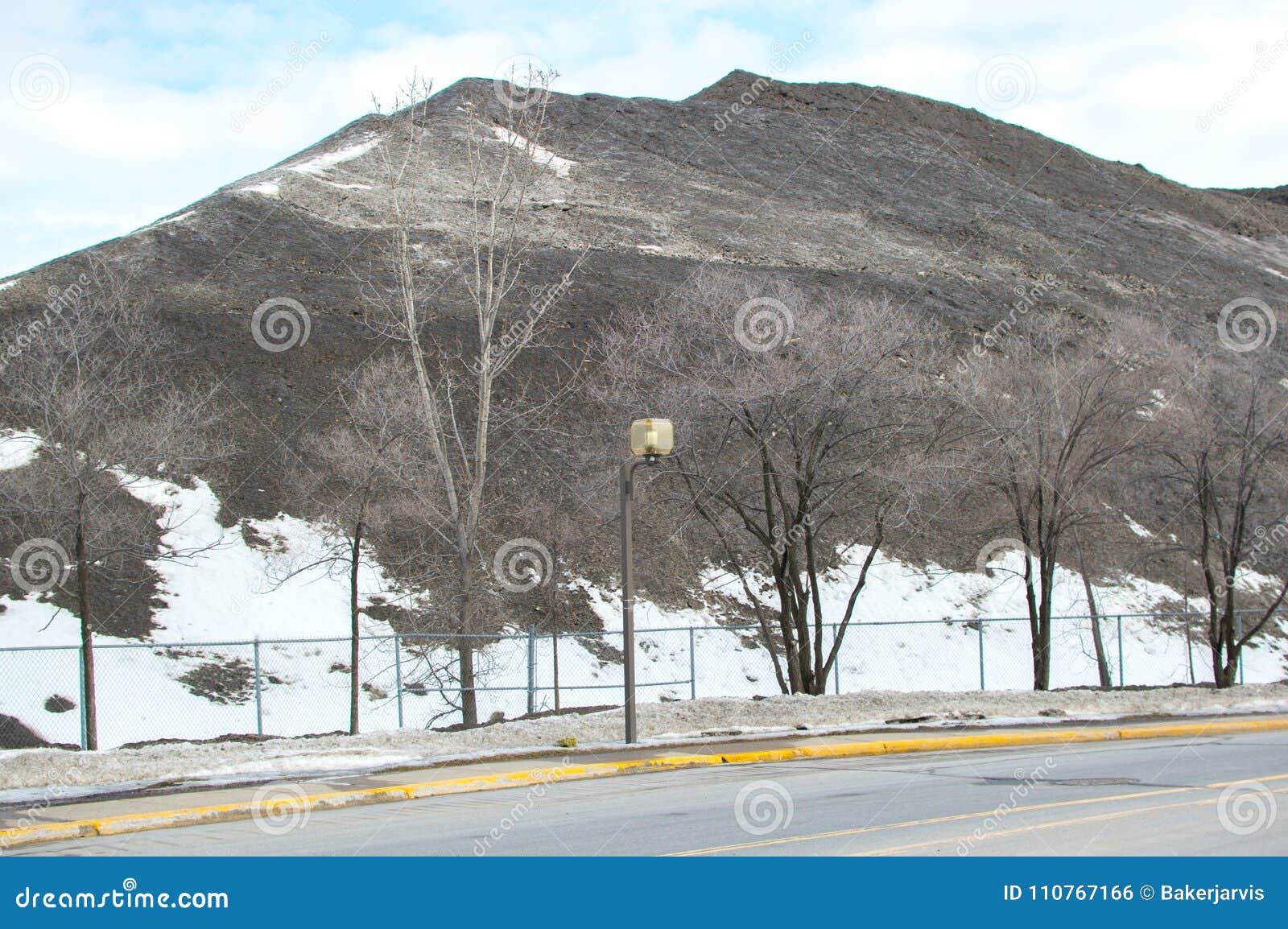Snow dump stock photo. Image of material, disposal, pattern - 110767166