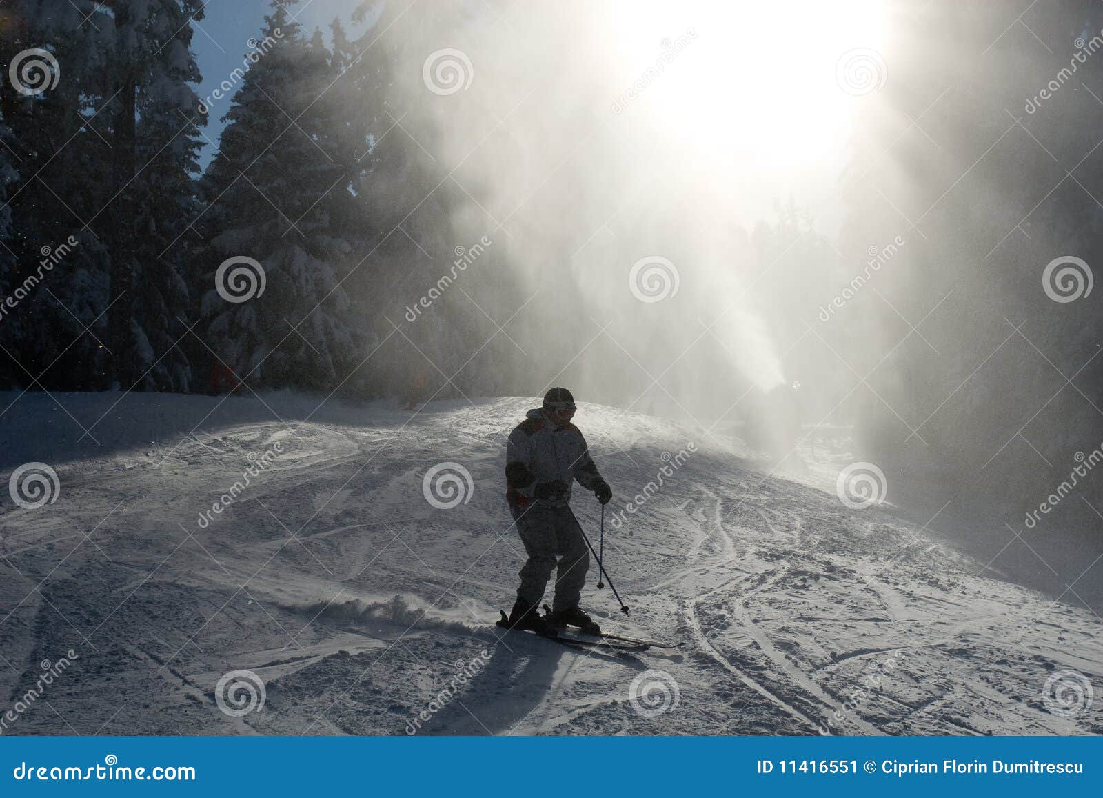 Snow dust stock image. Image of slope, sport, mountain - 11416551