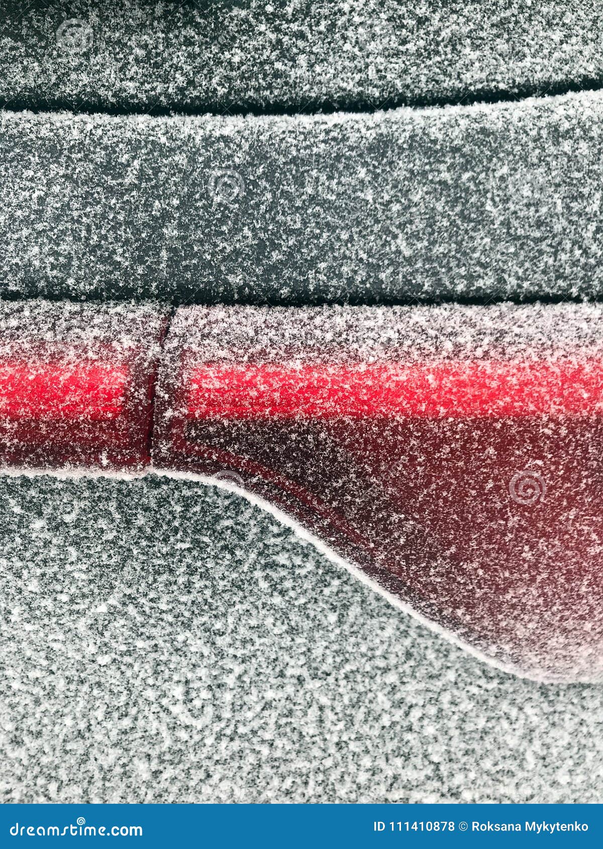 Snow dust on the car stock photo. Image of texture, storm - 111410878