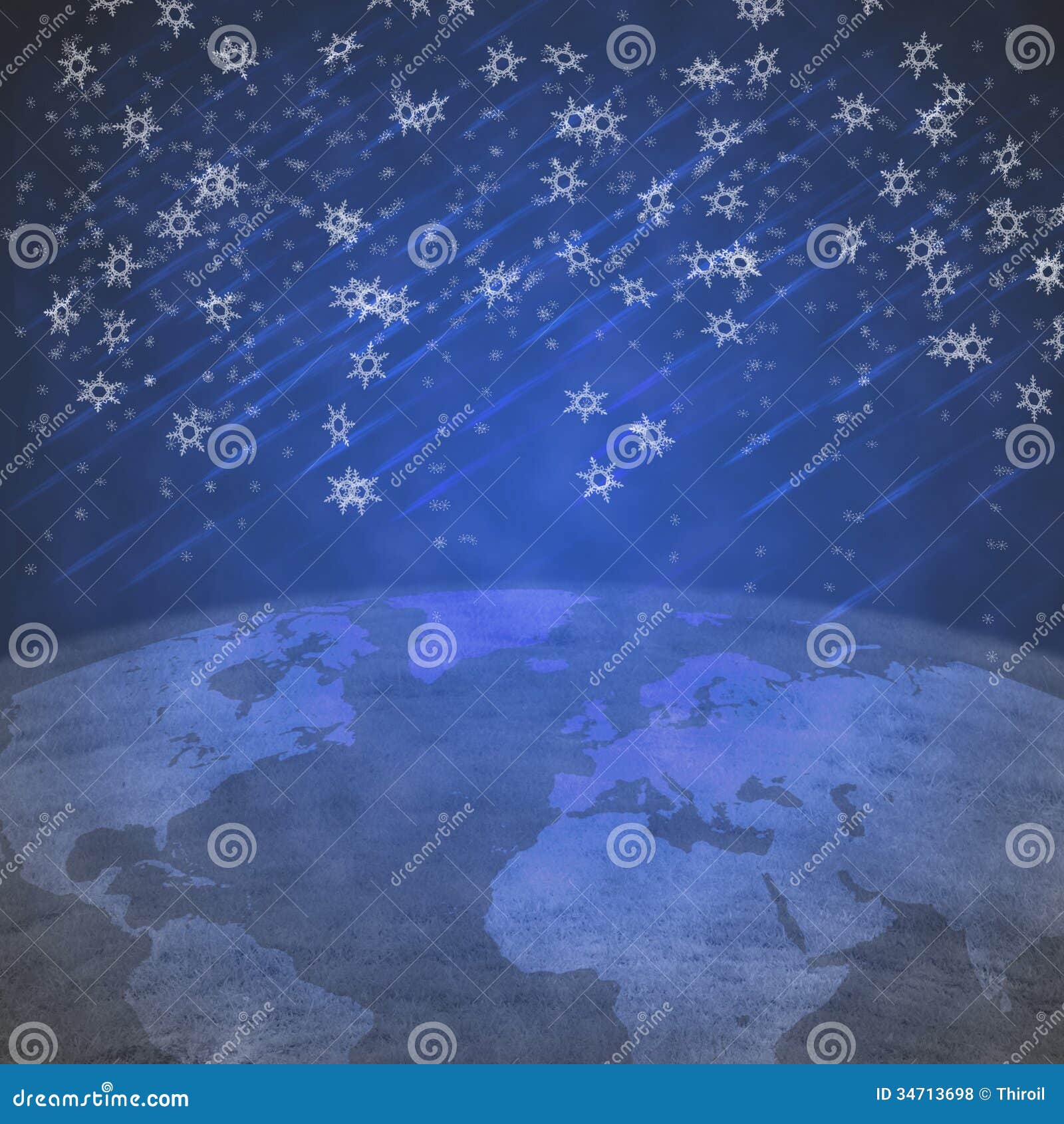 Snow on the earth. stock illustration. Illustration of nature - 34713698