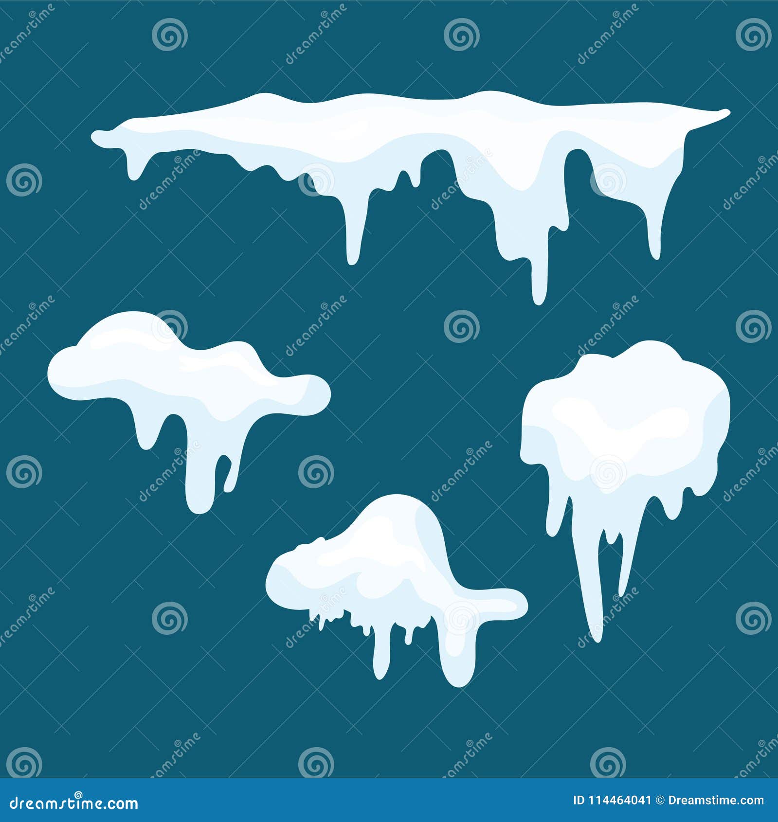Snow Effect for Object and Color Stock Illustration - Illustration of ...