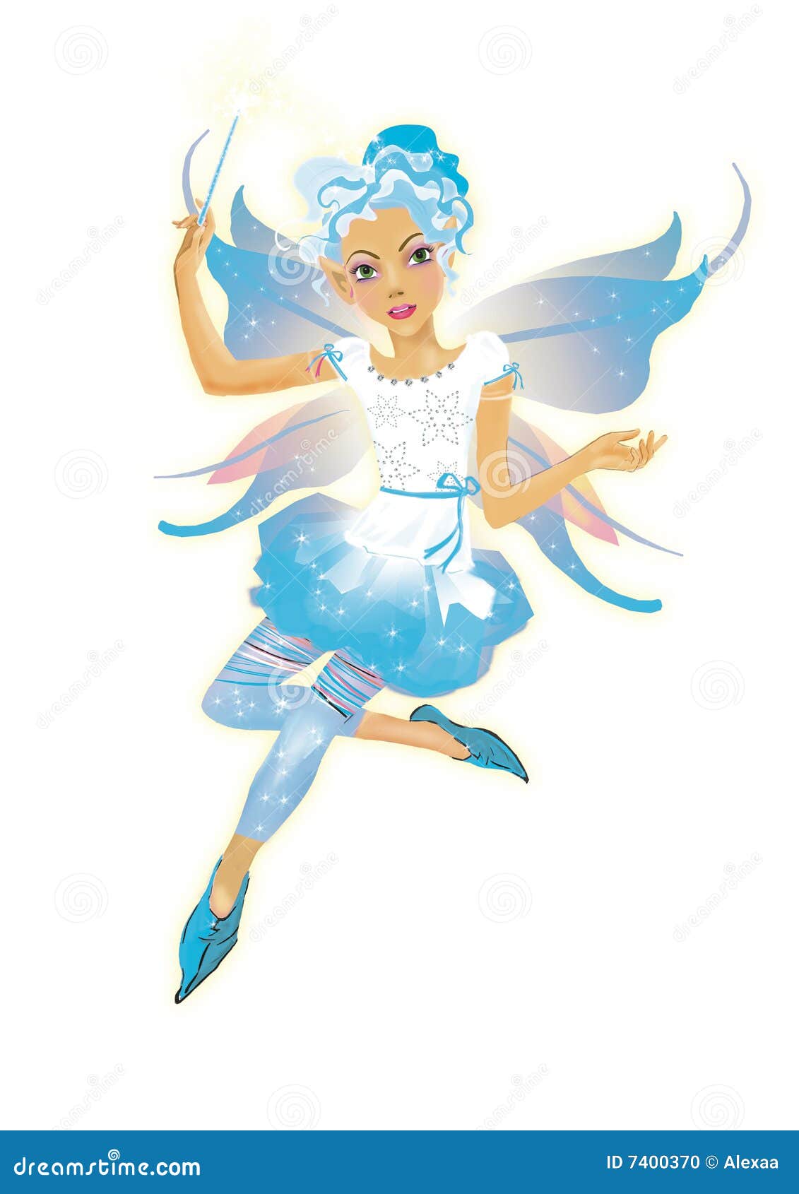 Snow elf girl stock illustration. Illustration of elfes - 7400370