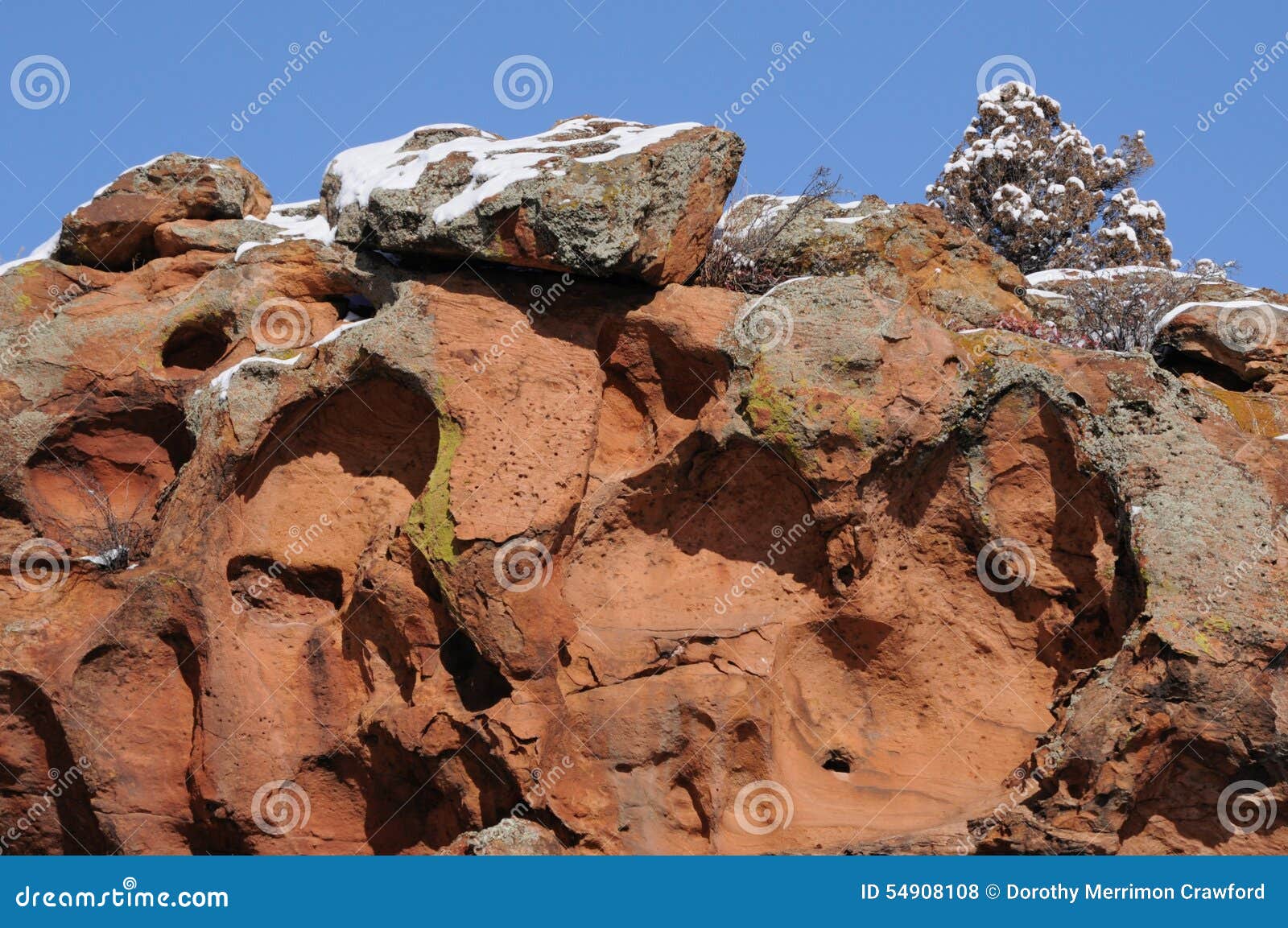 Snow and Erosion on rocks stock photo. Image of mountains - 54908108