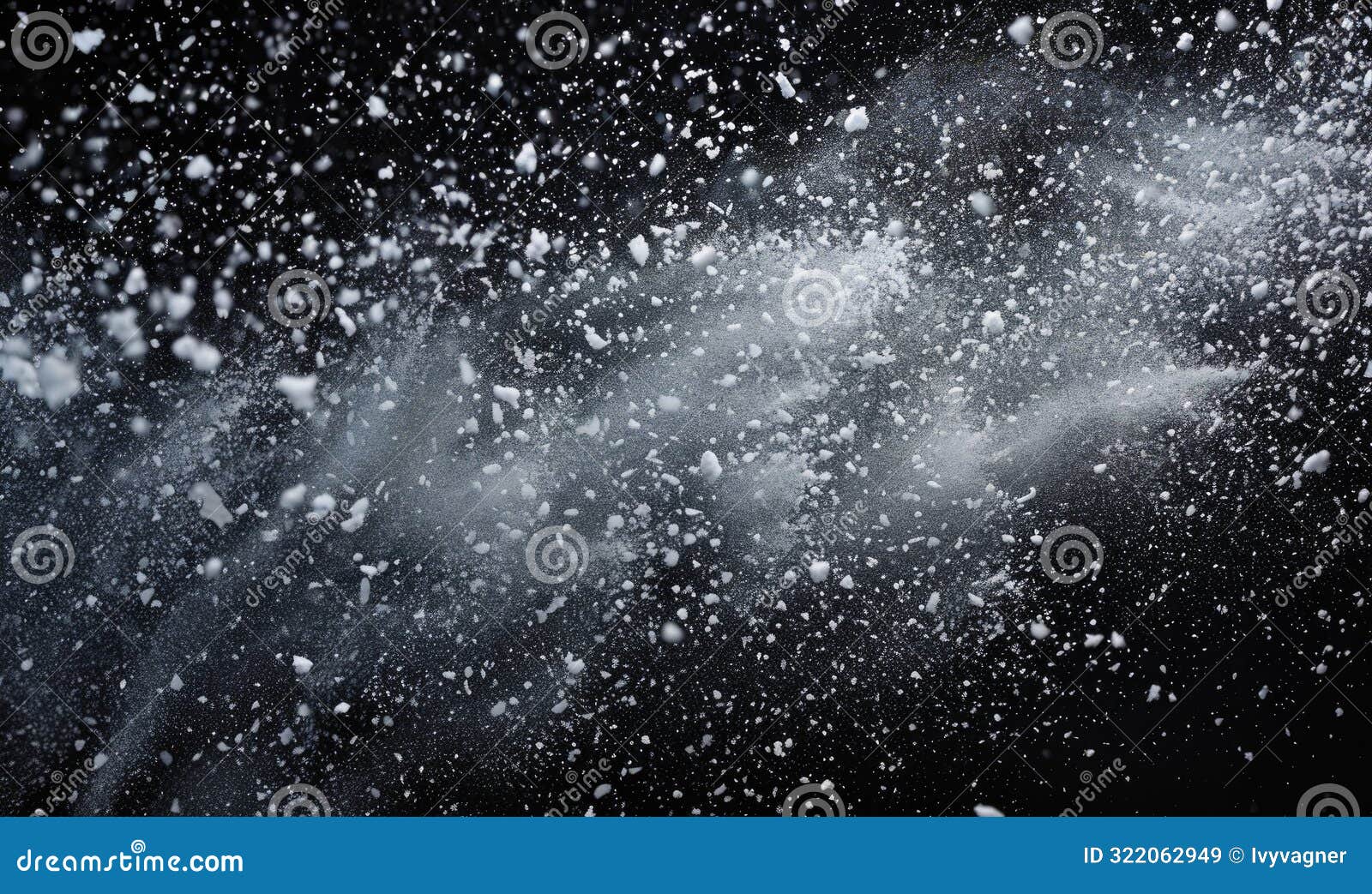Snow Explosion on Black Background Stock Image - Image of abstract ...