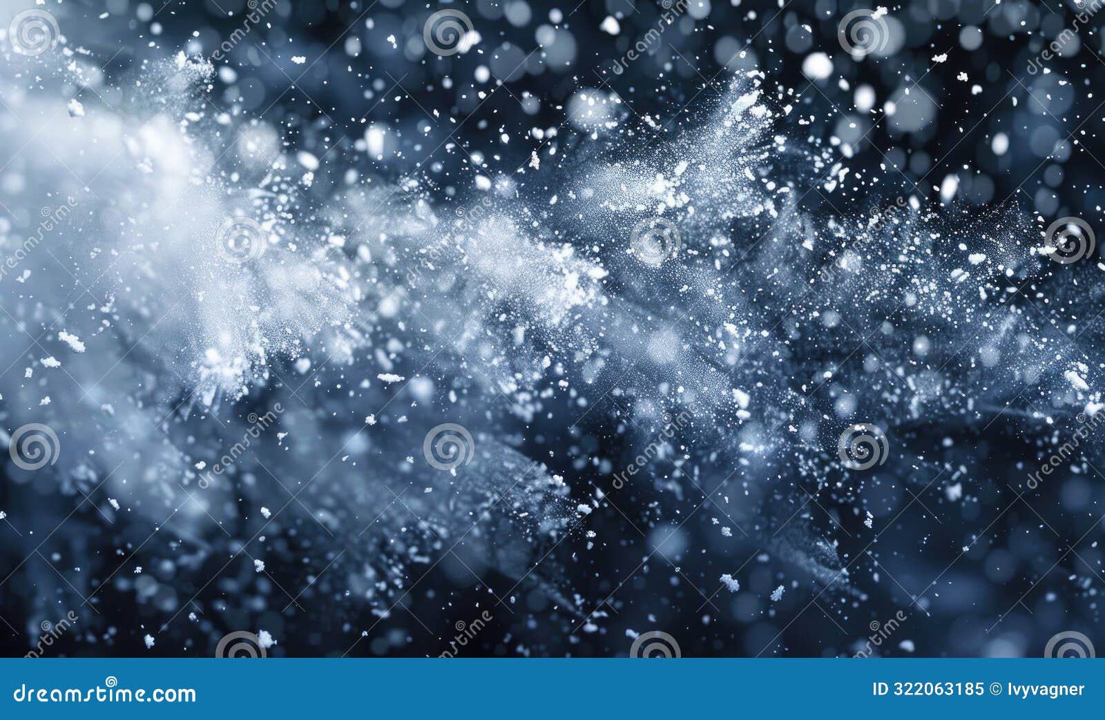 Snow Explosion on Black Background Stock Image - Image of abstract ...