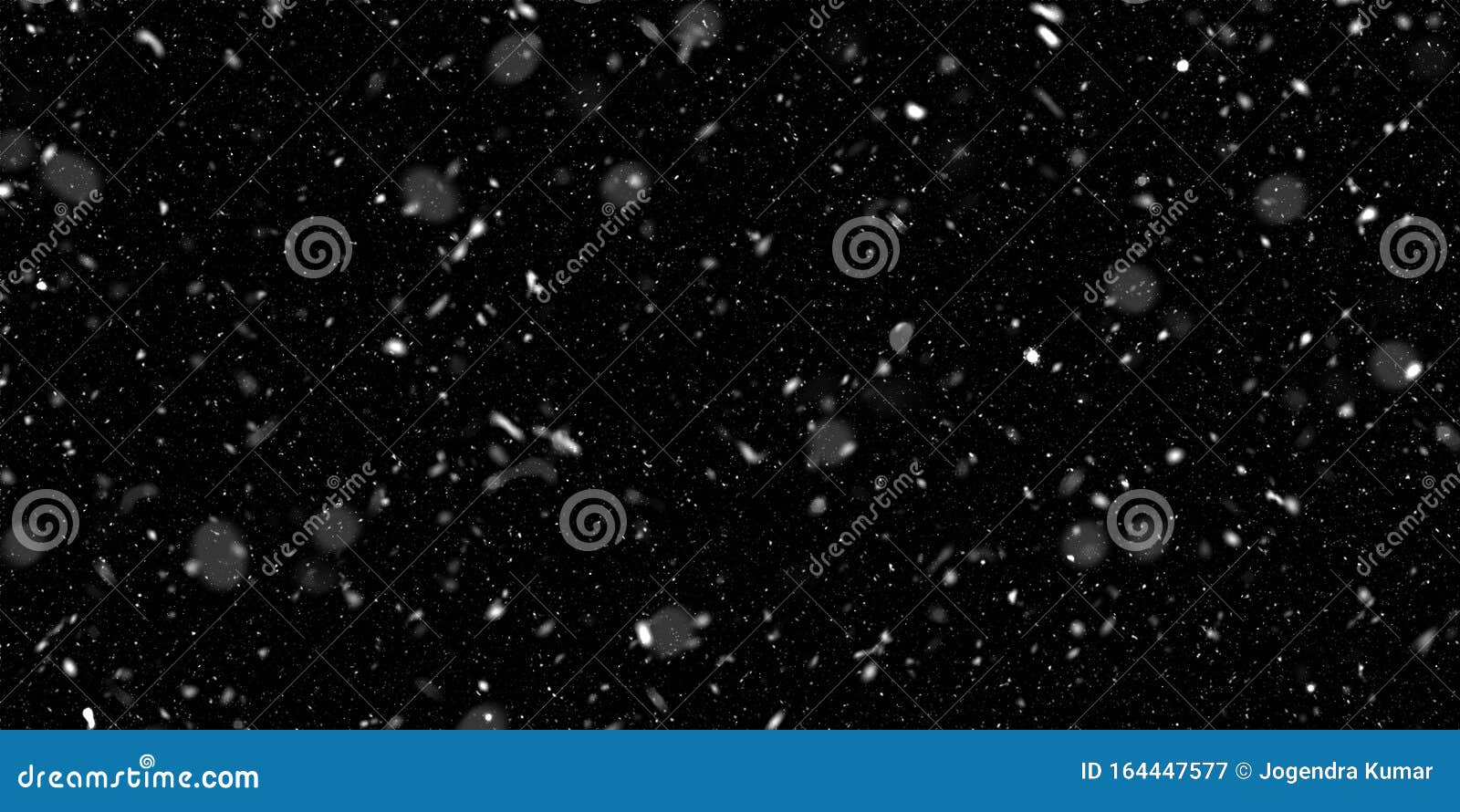 Snow Falling with Black Background Stock Illustration - Illustration of ...