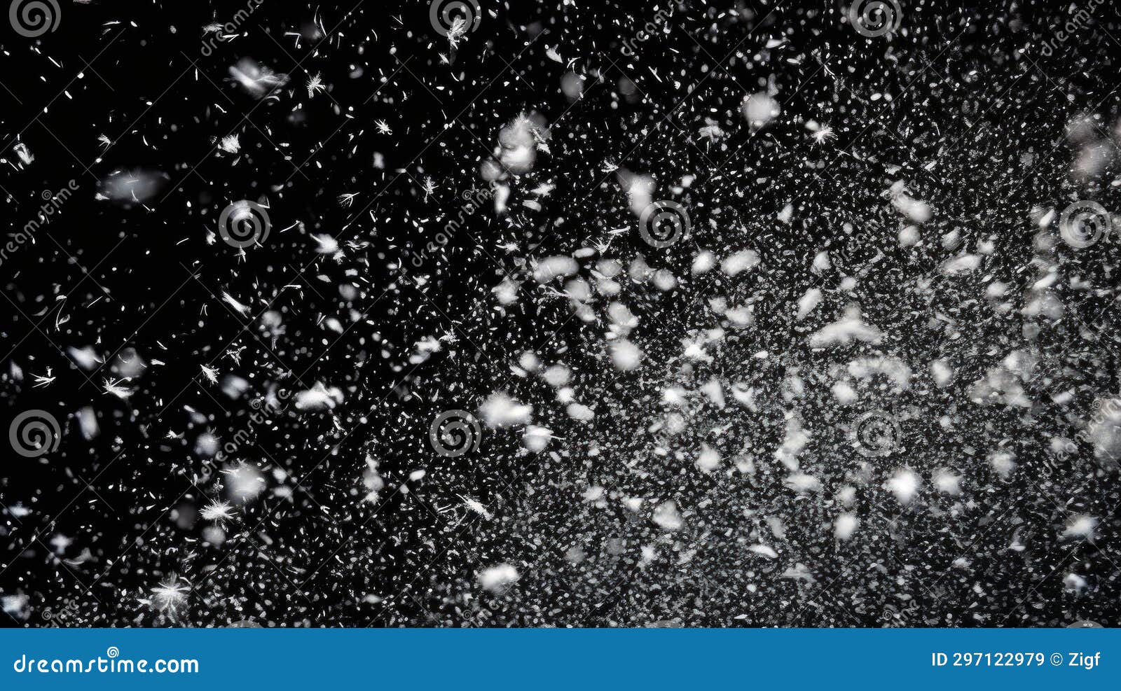 Snow Falling on a Black Background Stock Illustration - Illustration of ...