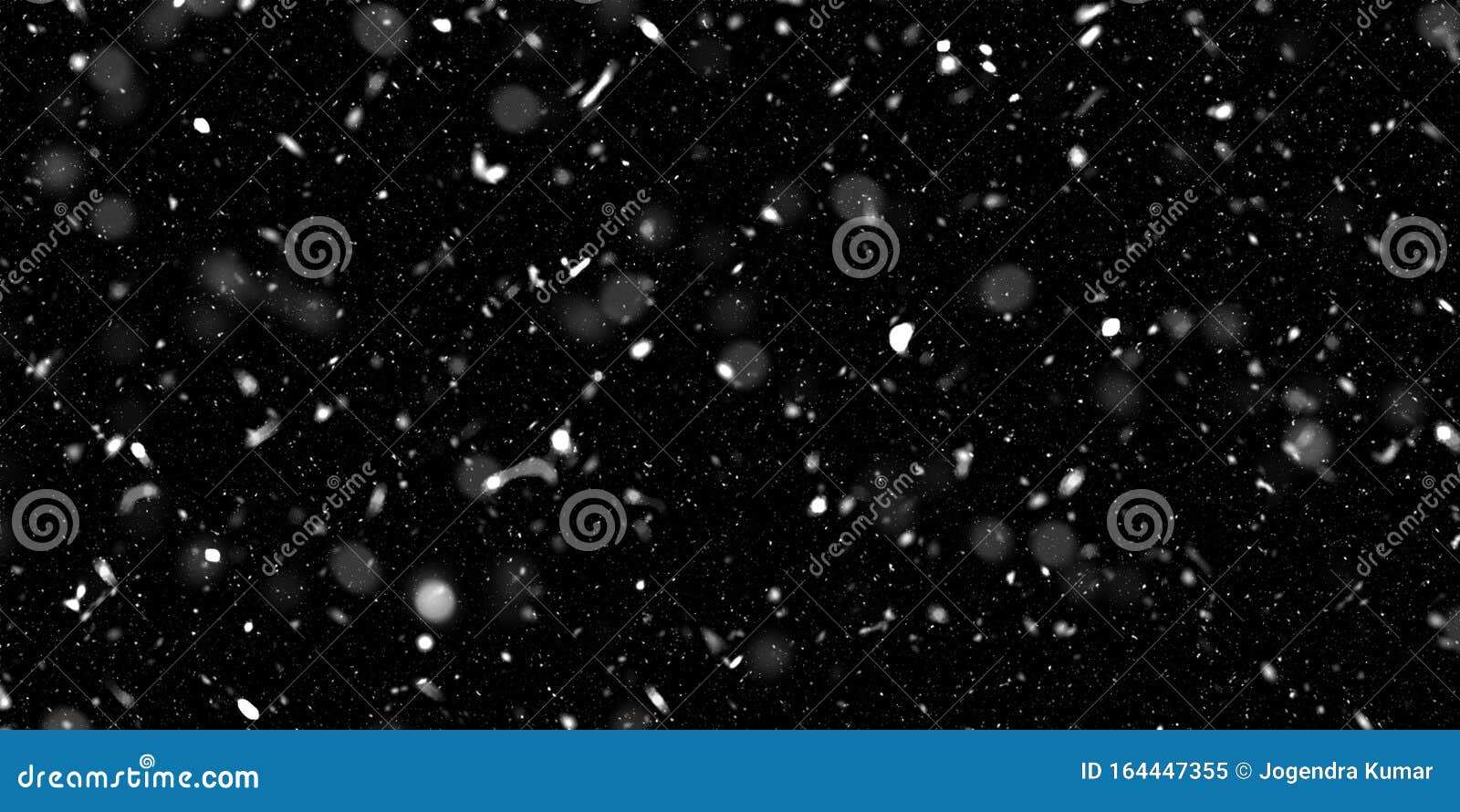 Snow Falling with Black Background Stock Illustration - Illustration of ...