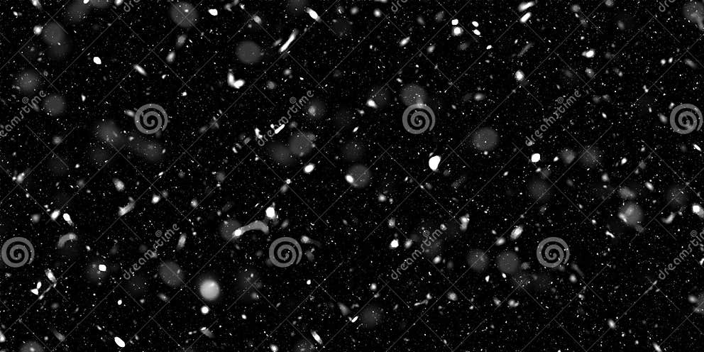 Snow Falling with Black Background Stock Illustration - Illustration of ...
