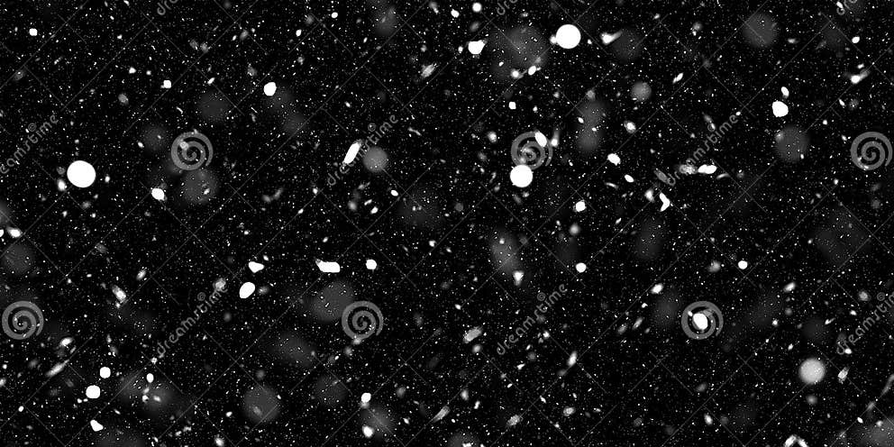 Snow Falling with Black Background Stock Illustration - Illustration of ...