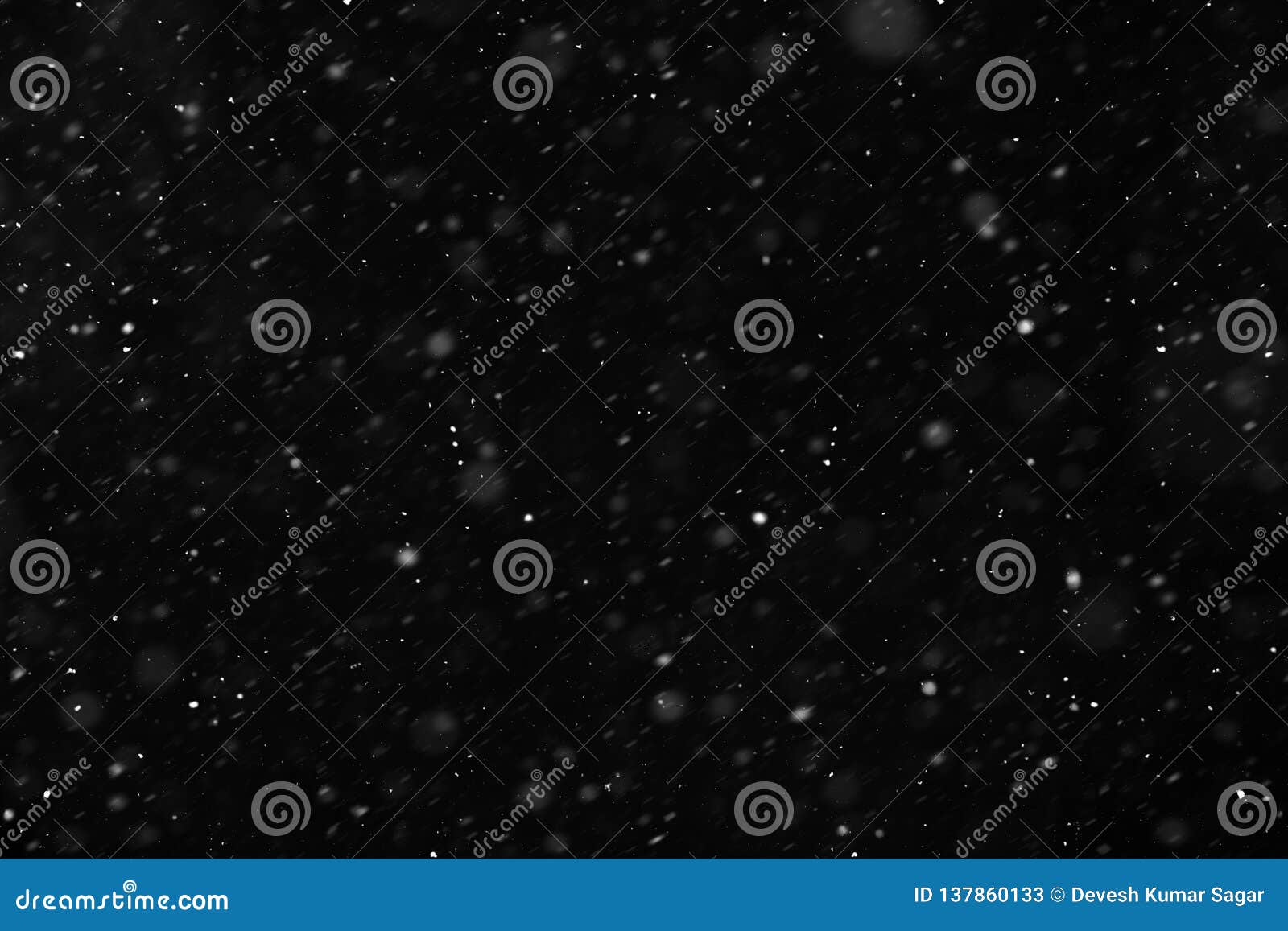 Snow Falling on Black Background Stock Image - Image of snow, rain ...