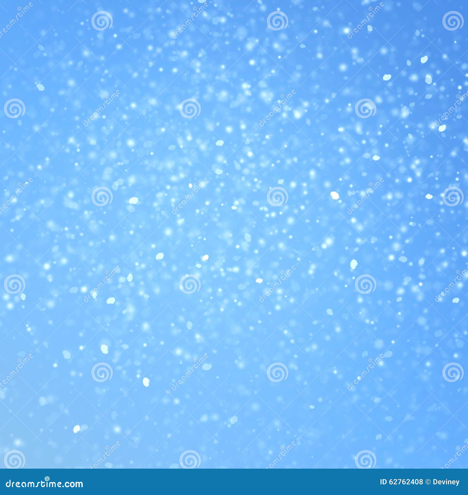 Snow Falling on Blue Background Stock Photo - Image of blue, holiday ...