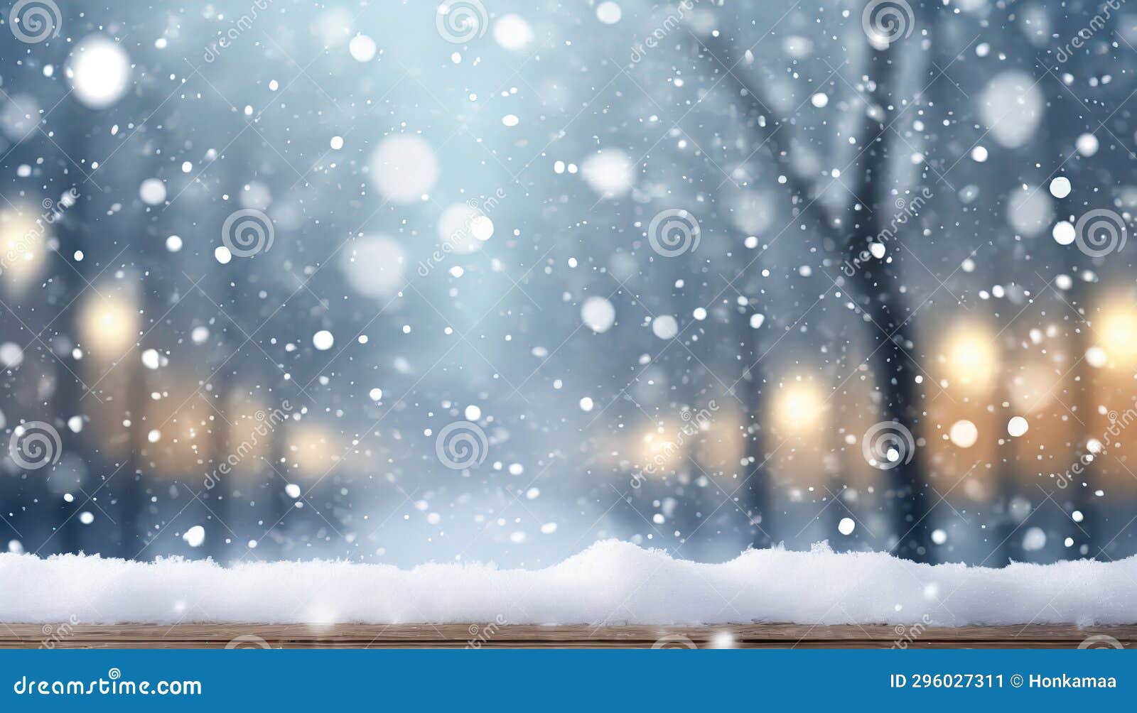 The Snow is Falling, Blurry Background Stock Illustration ...