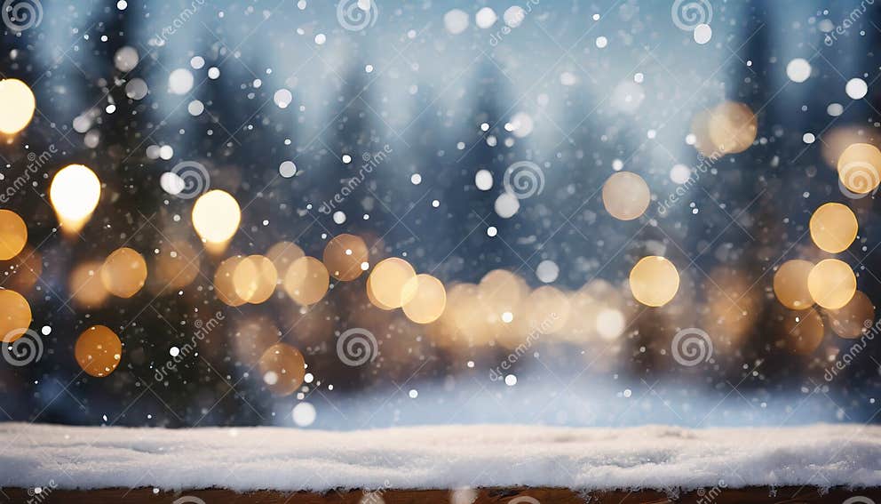 The Snow is Falling, Blurry Background Stock Illustration ...
