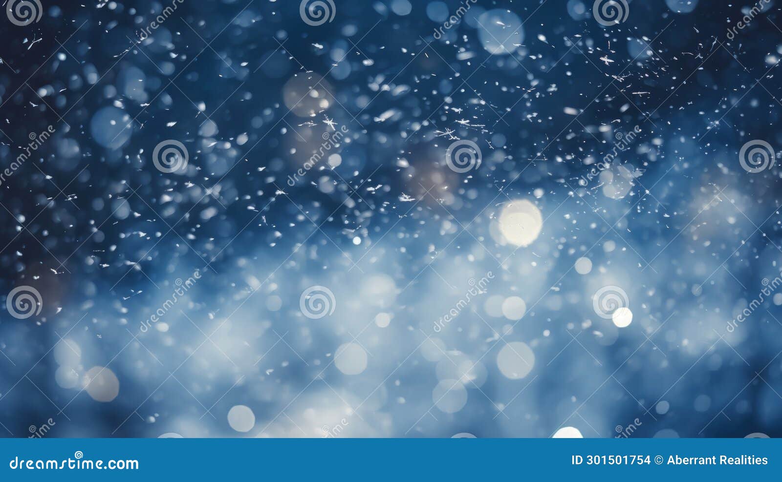 Snow Falling on a Dark Blue Background Stock Illustration ...