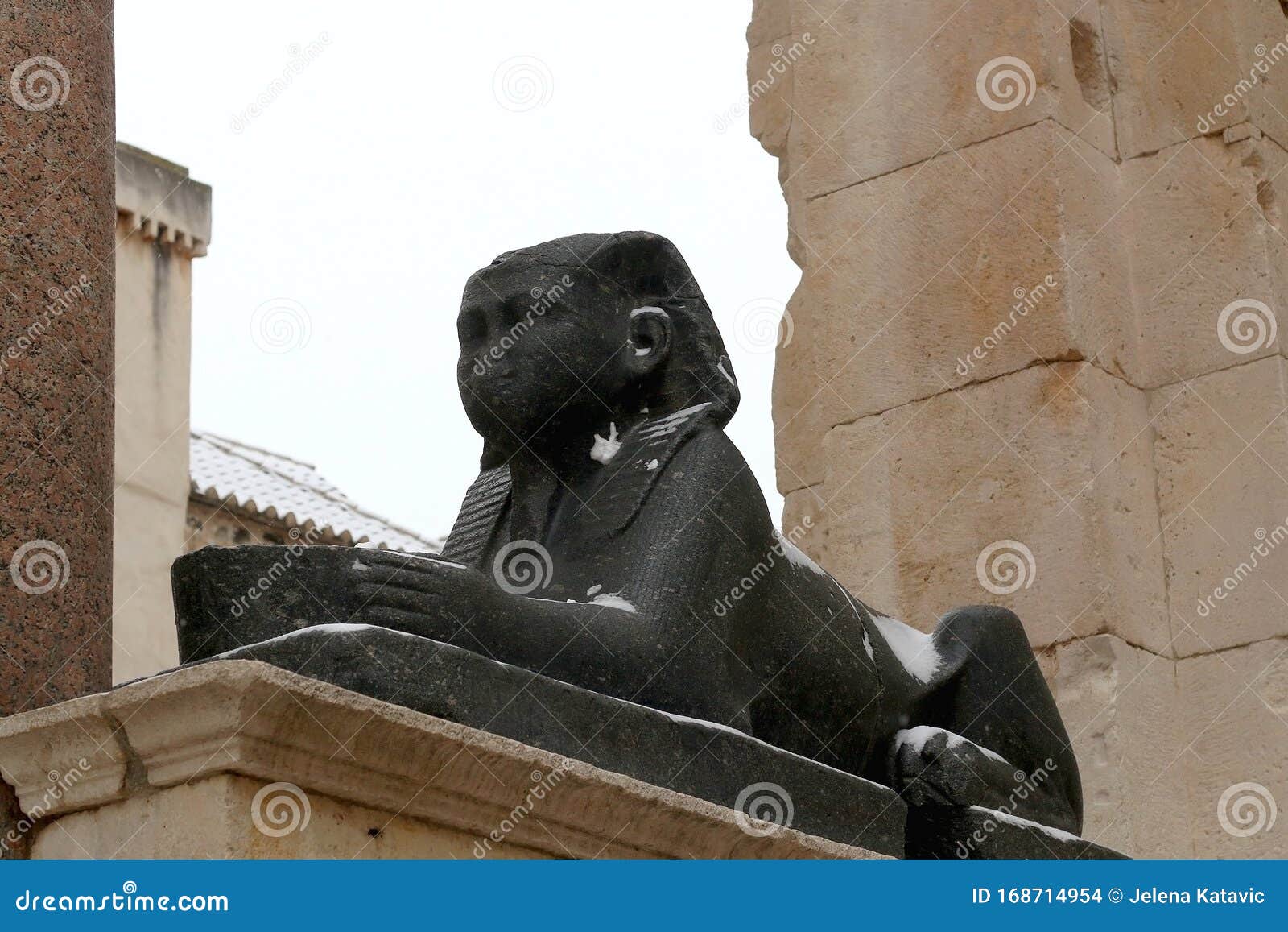 Snow in Split, Croatia stock photo. Image of outside - 168714954