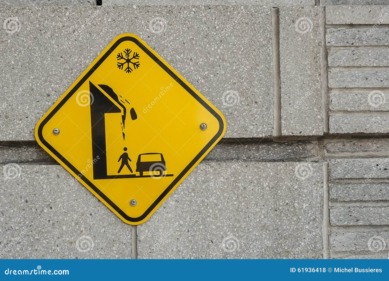 Snow falling sign stock photo. Image of security, falling - 61936418