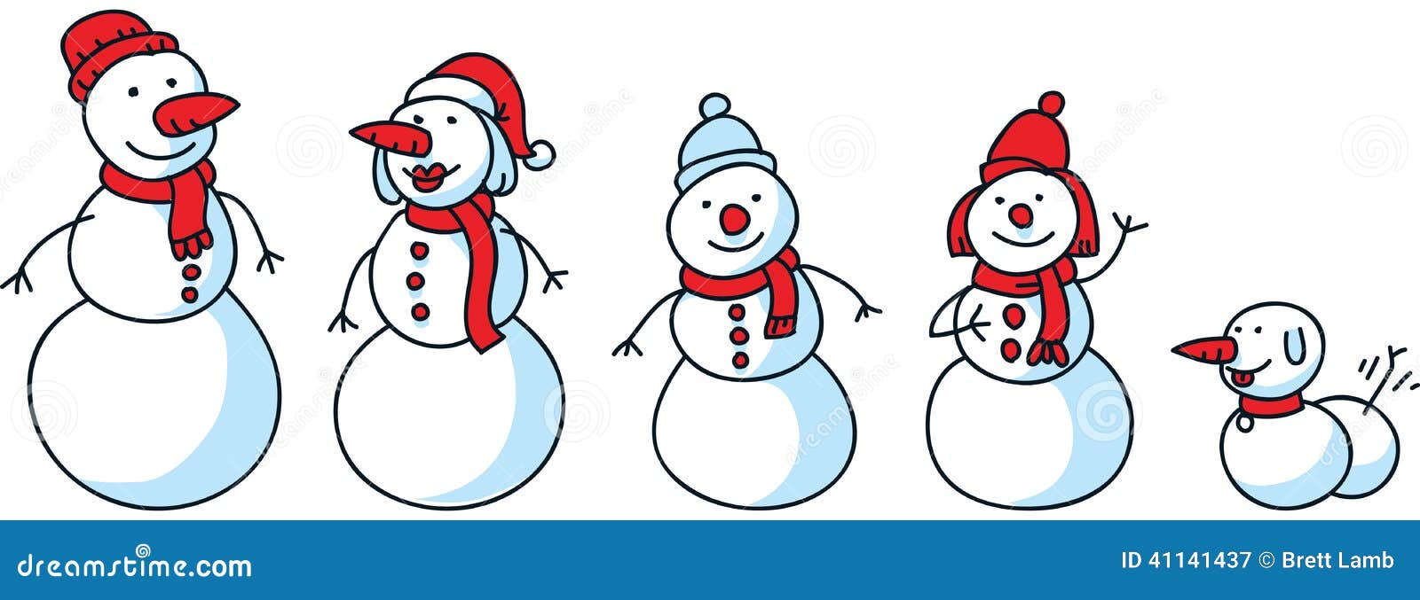 Snow Family stock illustration. Illustration of toque - 41141437