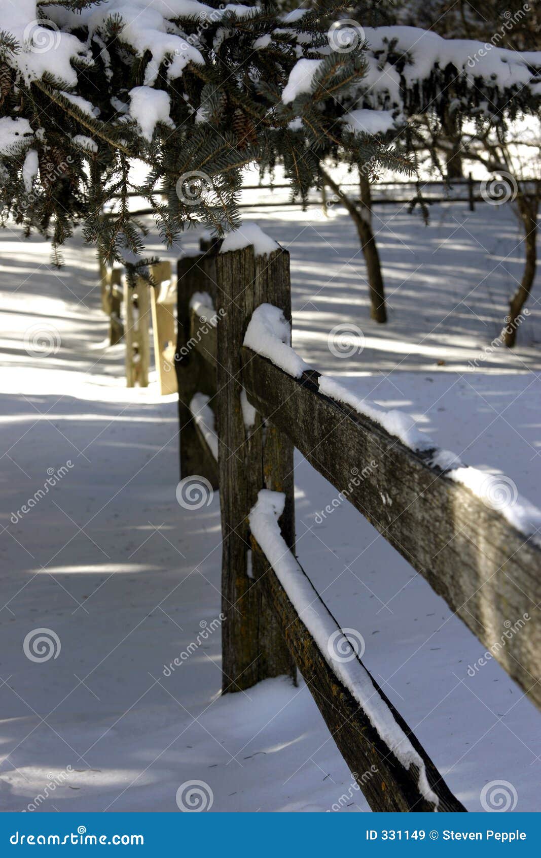 Snow fence stock image. Image of winter, february, snowfall - 331149