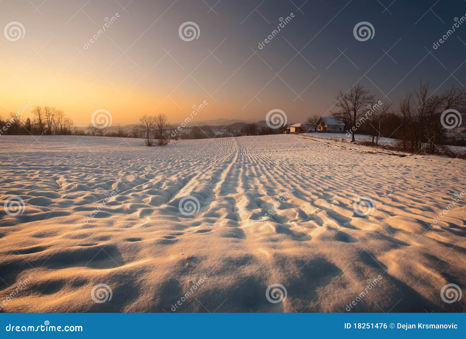 Snow Field stock photo. Image of natural, landscape, beauty - 18251476