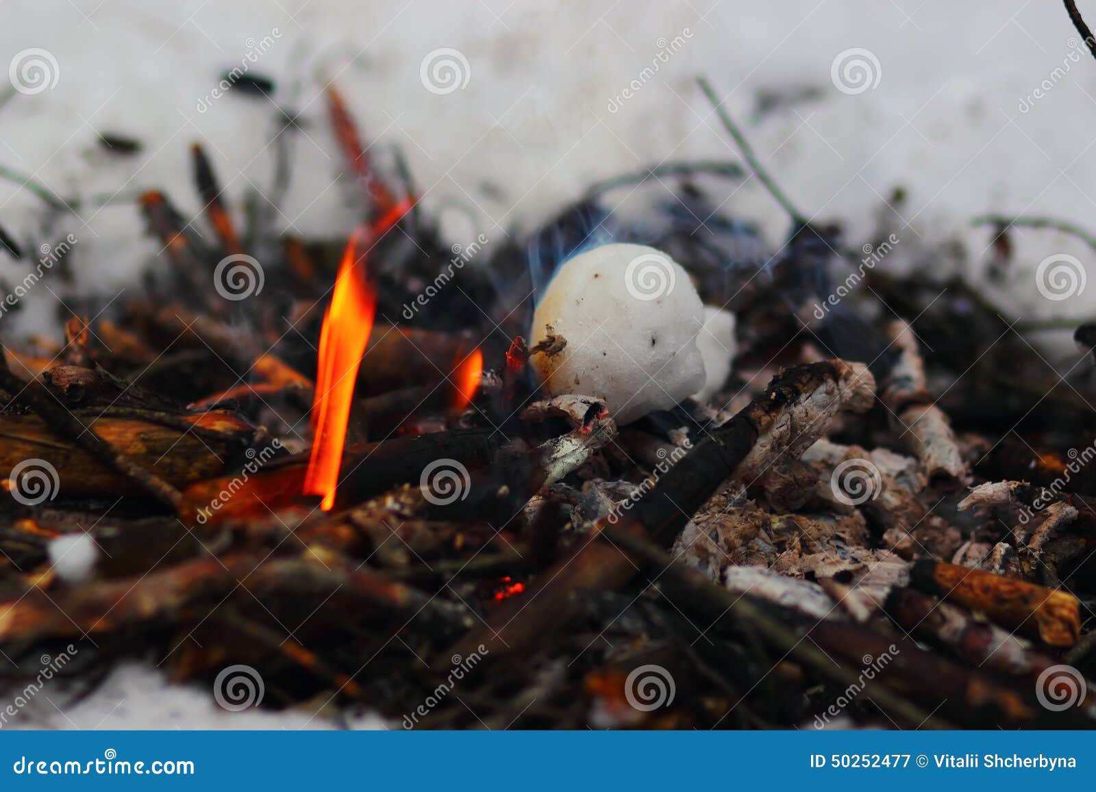 Snow in the fire stock image. Image of energy, wood, burn - 50252477