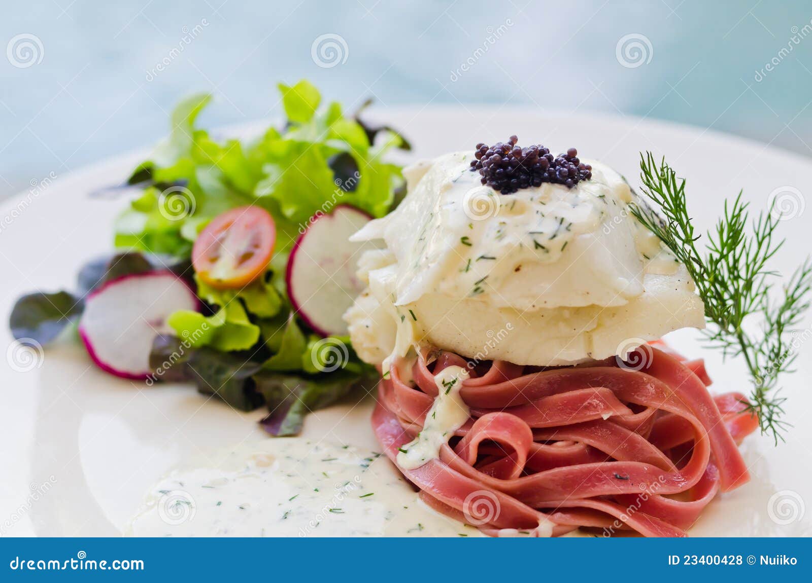 Snow Fish Steak with Caviar Topping Stock Photo - Image of caviar, meal ...