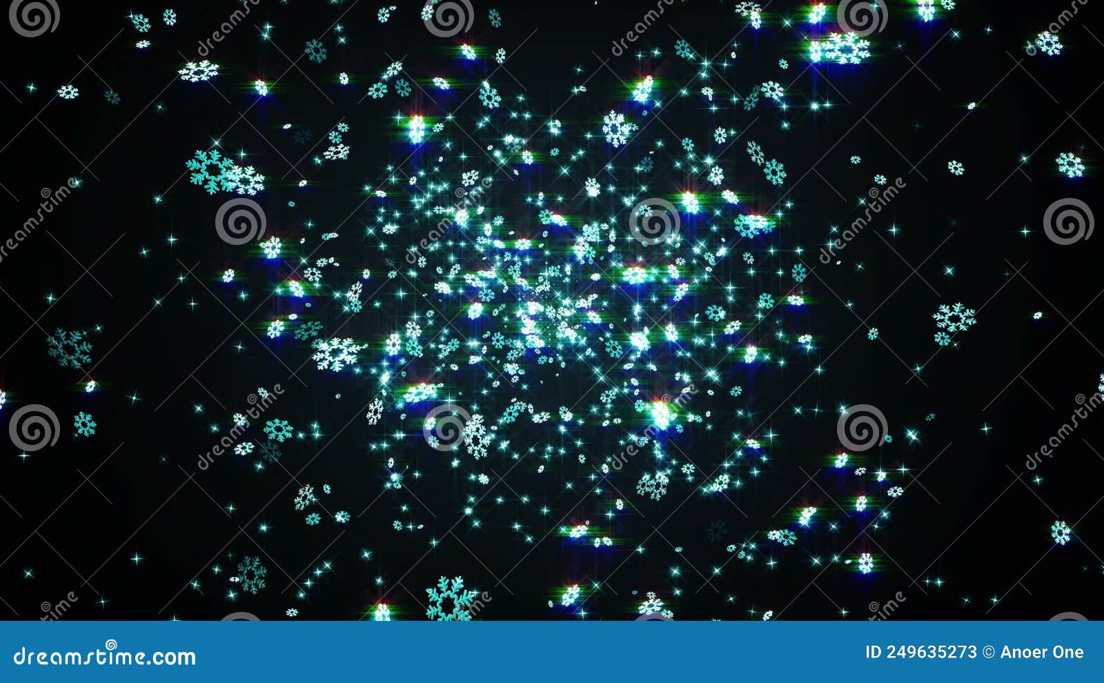 Snow Flake Crystal Particle Loop Animation Stock Video - Video of ...