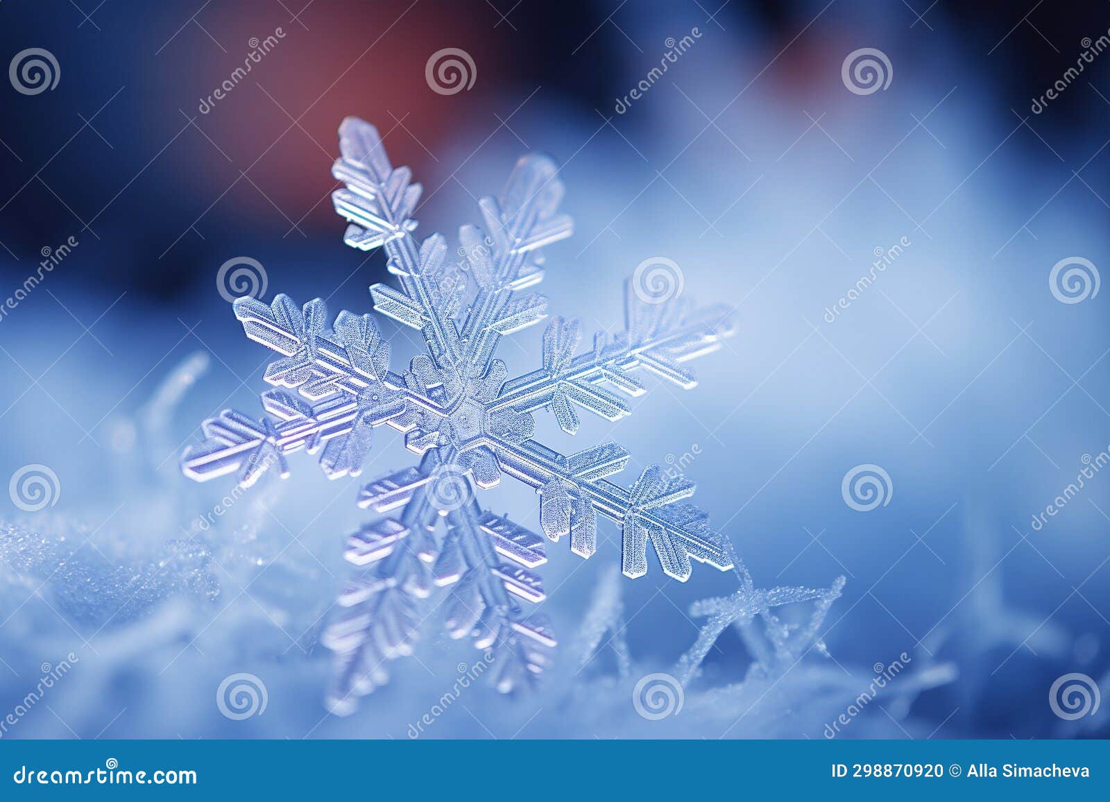 Snow Flake Macro. Generative Ai Stock Photo - Image of season, white ...