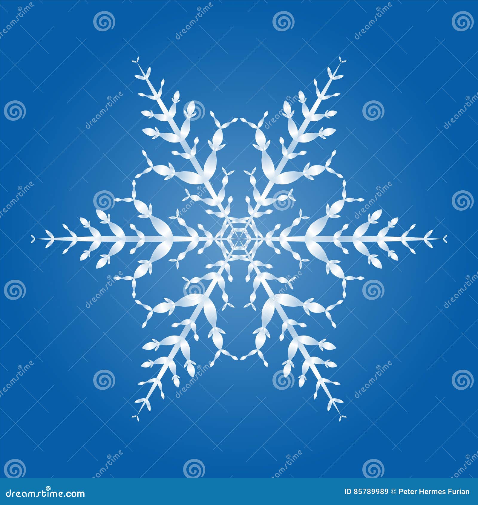 Snow Flake Single Crystal stock vector. Illustration of geometric ...