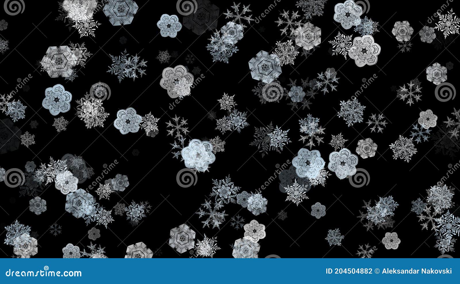 Snow Flakes Abstract Backgrounds Stock Illustration - Illustration of ...