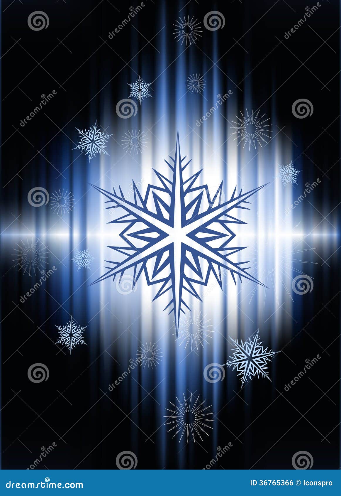 Snow Flakes on Abstract Spectrum Background Stock Illustration ...