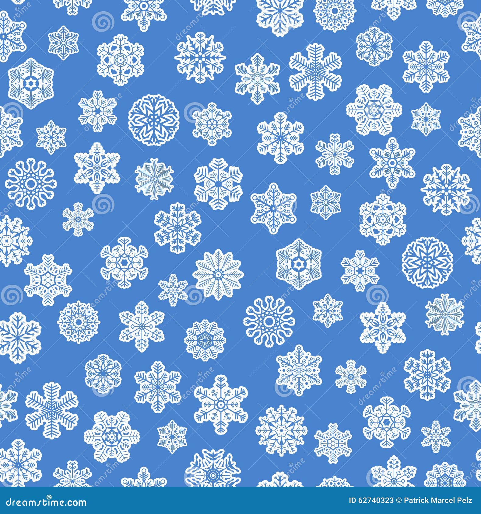 Snow Flakes Background Seamless Stock Vector - Illustration of clip ...