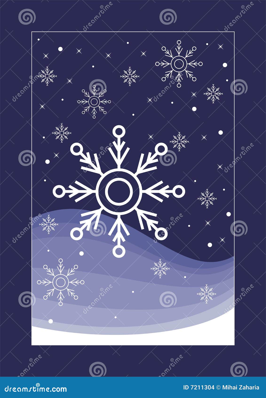 Snow Flakes - Christmas Card Stock Vector - Illustration of winter ...