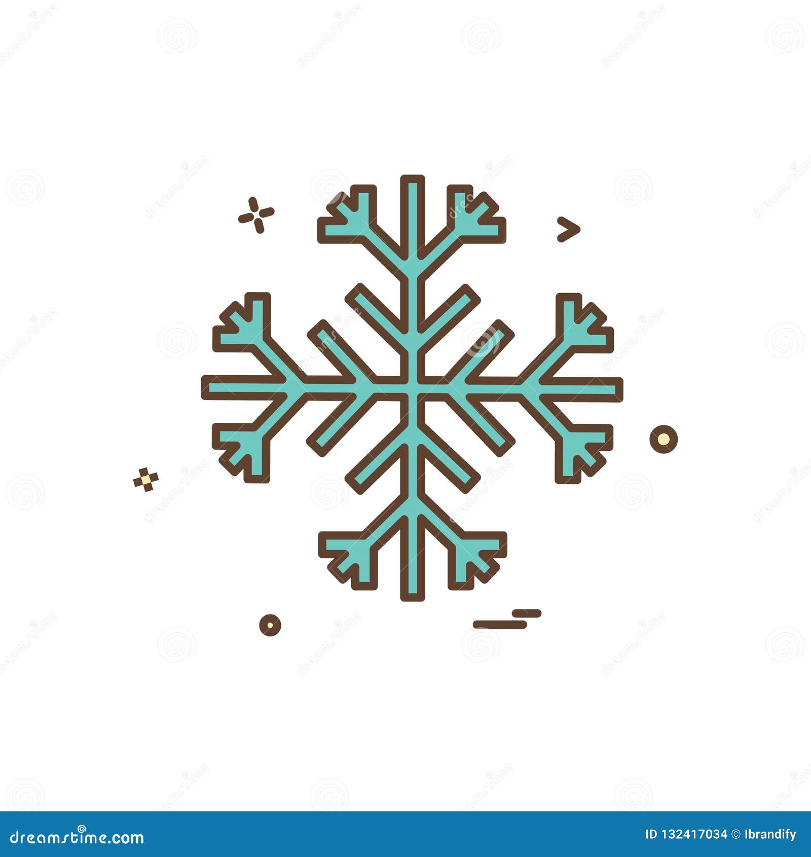 Snow Flakes Icon Design Vector Stock Vector - Illustration of beautiful ...