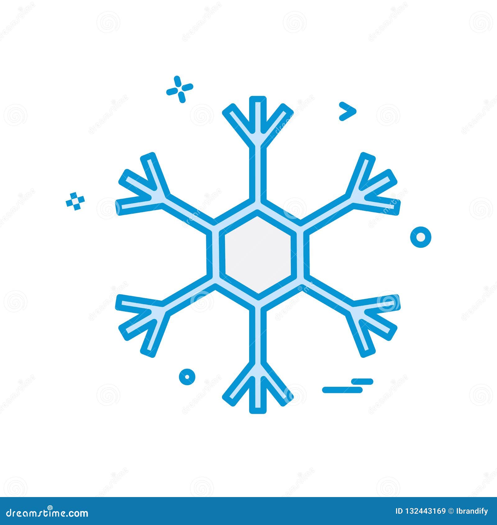 Snow Flakes Icon Design Vector Stock Vector - Illustration of frozen ...