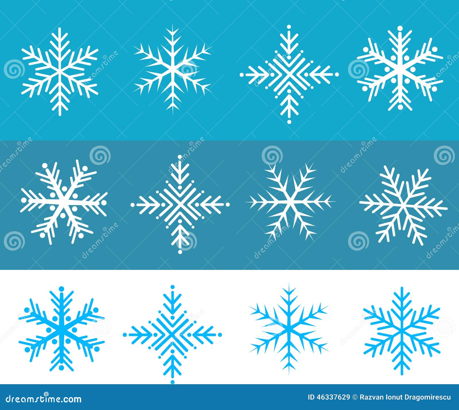 Snow Flakes Vector stock vector. Illustration of cold - 46337629