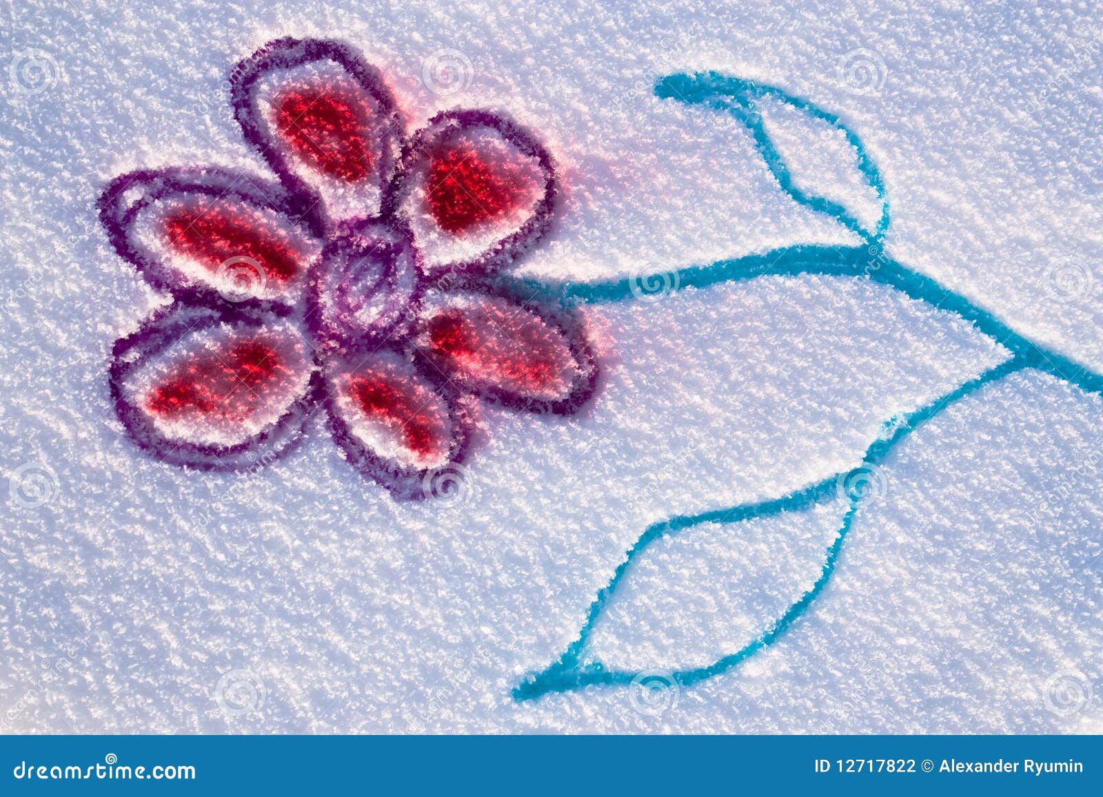Snow flower stock illustration. Illustration of drawing - 12717822