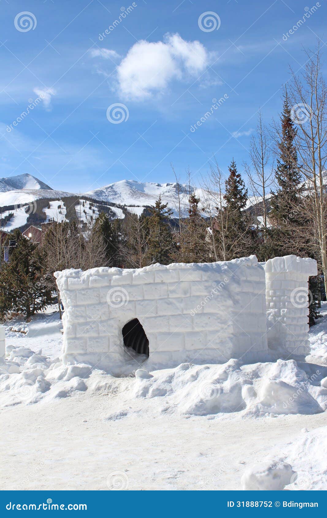 Snow Fort stock photo. Image of breckenridge, play, mountains - 31888752