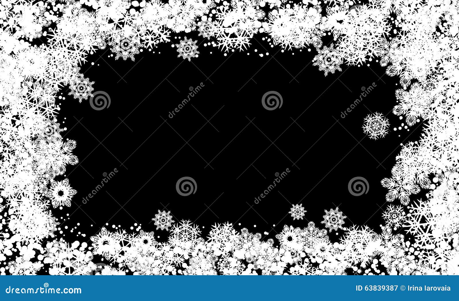Snow Frame On A Transparent Background Vector Illustration ...