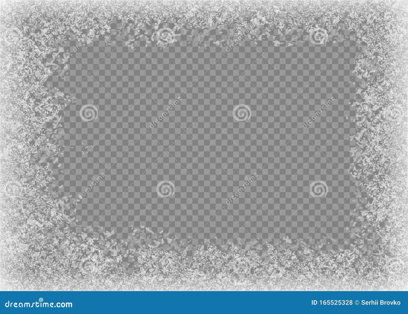 Snow Frame. Frozen Window. Window Frozen Glass Ice Stock Vector ...