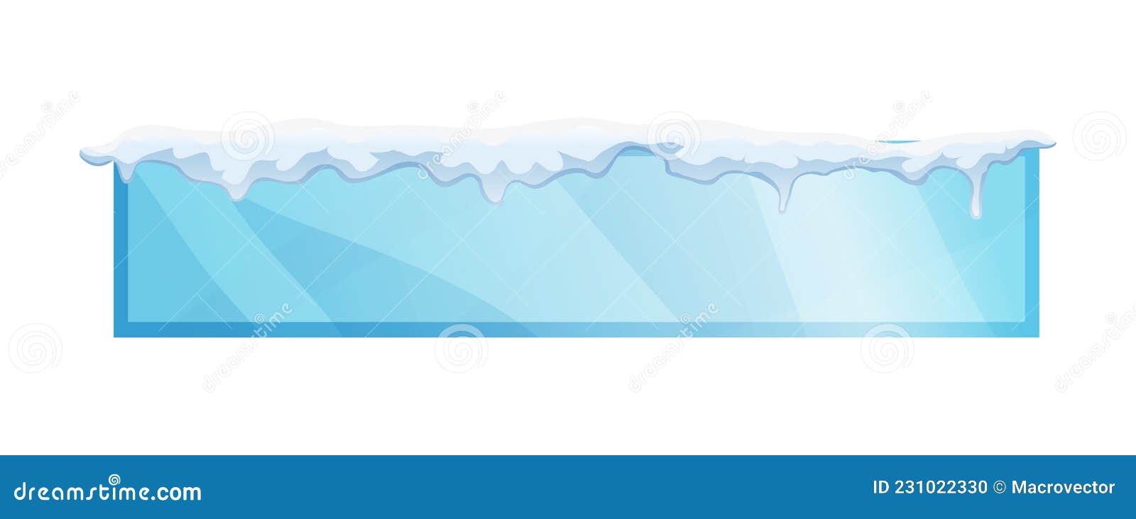 Snow Frame Realistic Illustration Stock Vector - Illustration of ...