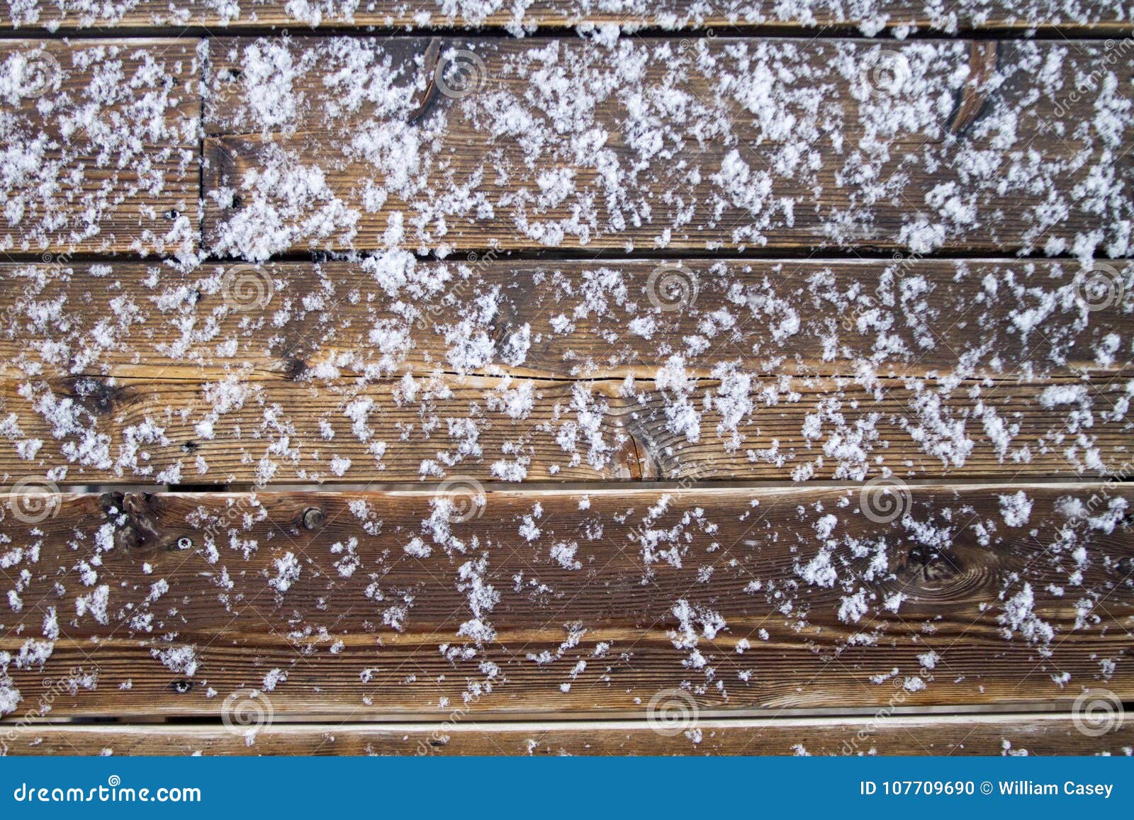 Snow Frozen Solid on My Deck. Stock Photo - Image of detail, gravel ...