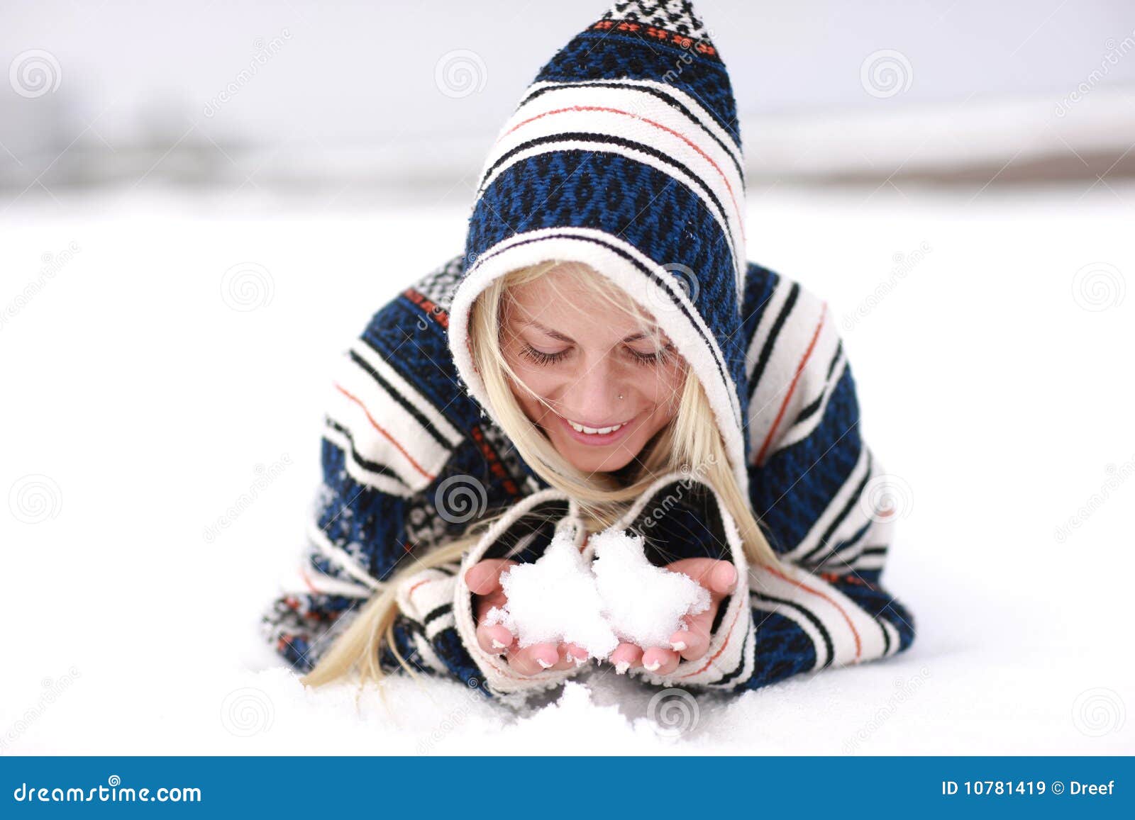 Snow fun stock image. Image of woman, nature, january - 10781419