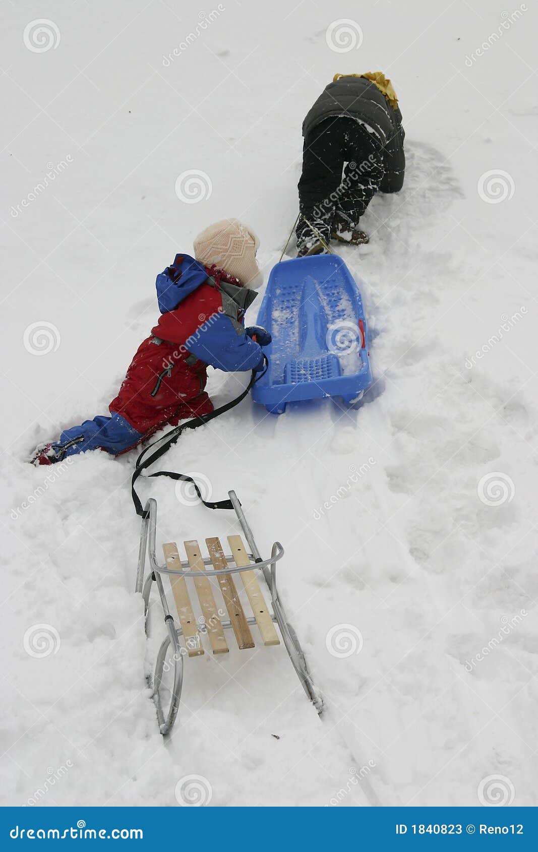 Snow fun stock image. Image of childhood, outdoors, children - 1840823