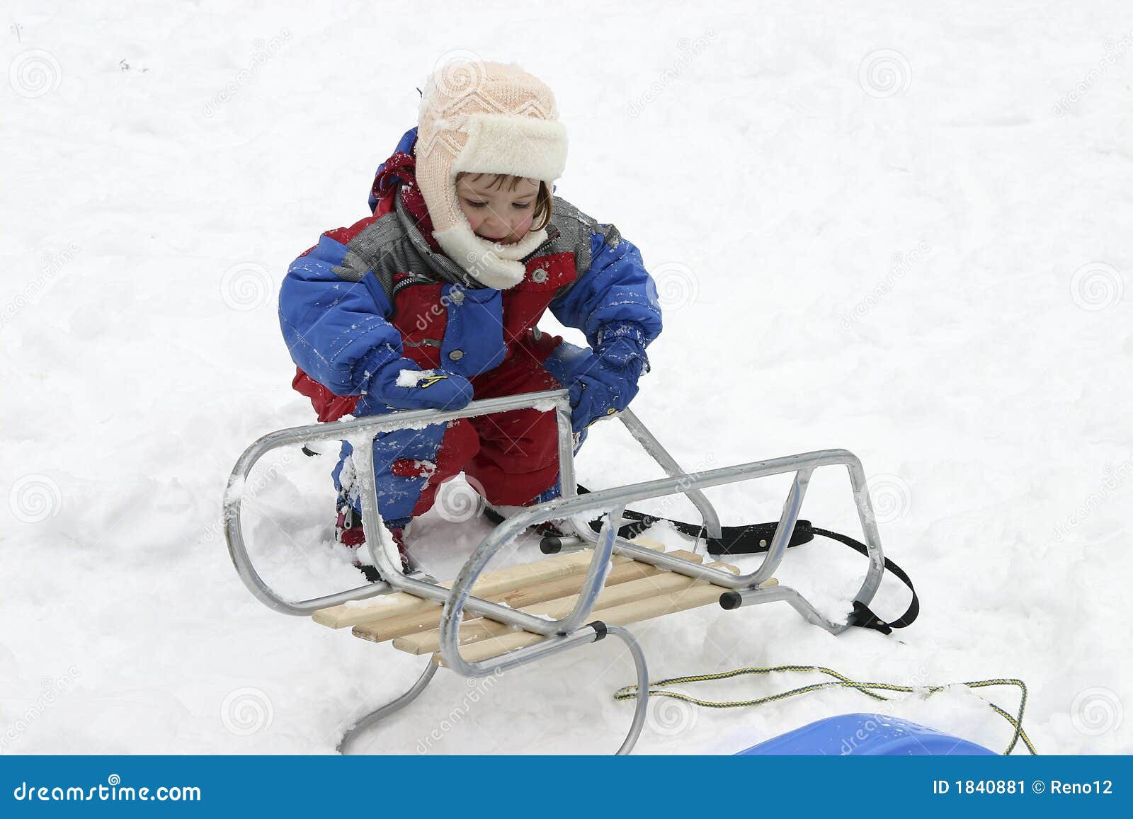 Snow fun stock image. Image of snow, cold, blue, kids - 1840881