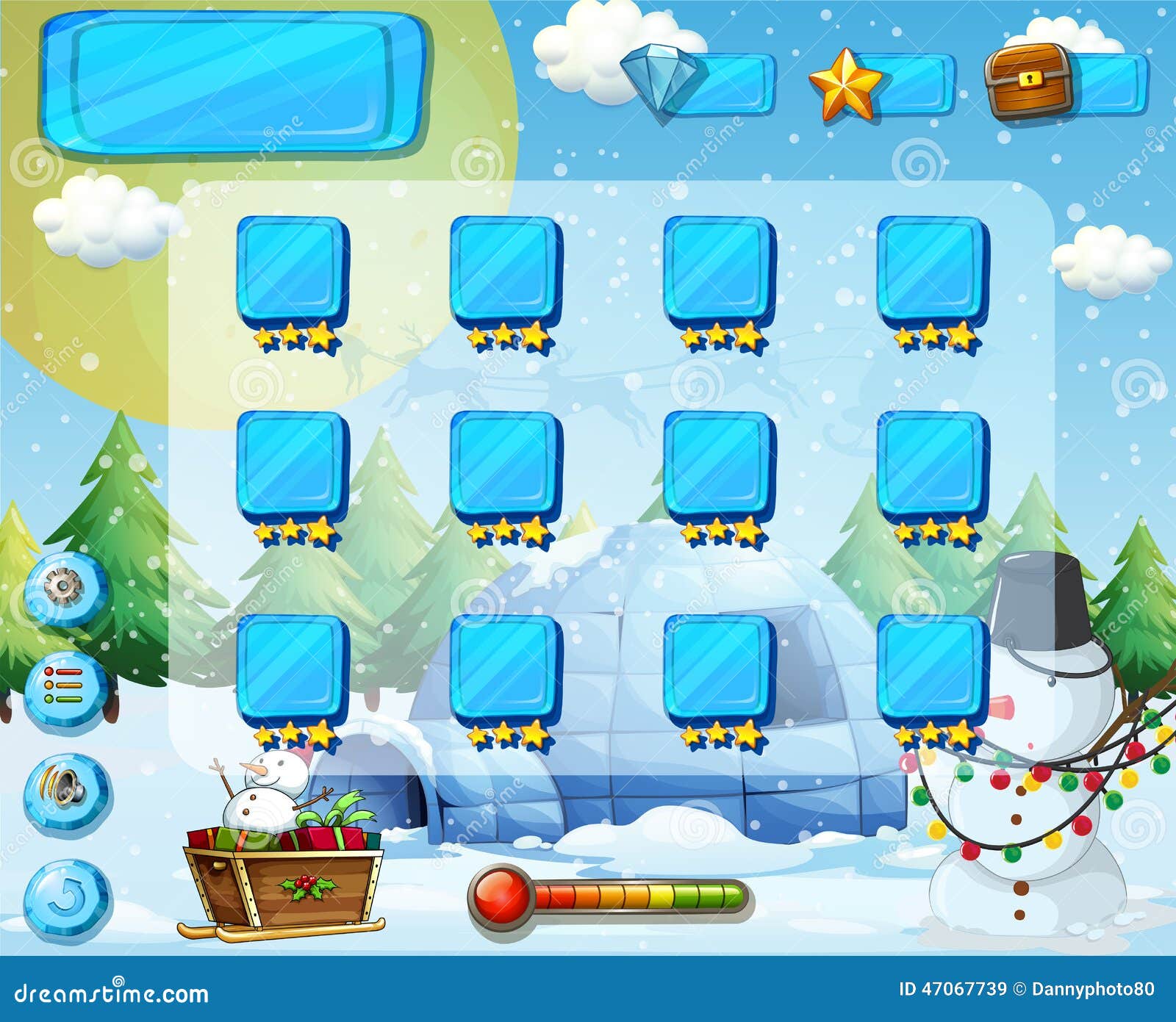 Snow game stock vector. Illustration of game, reward - 47067739