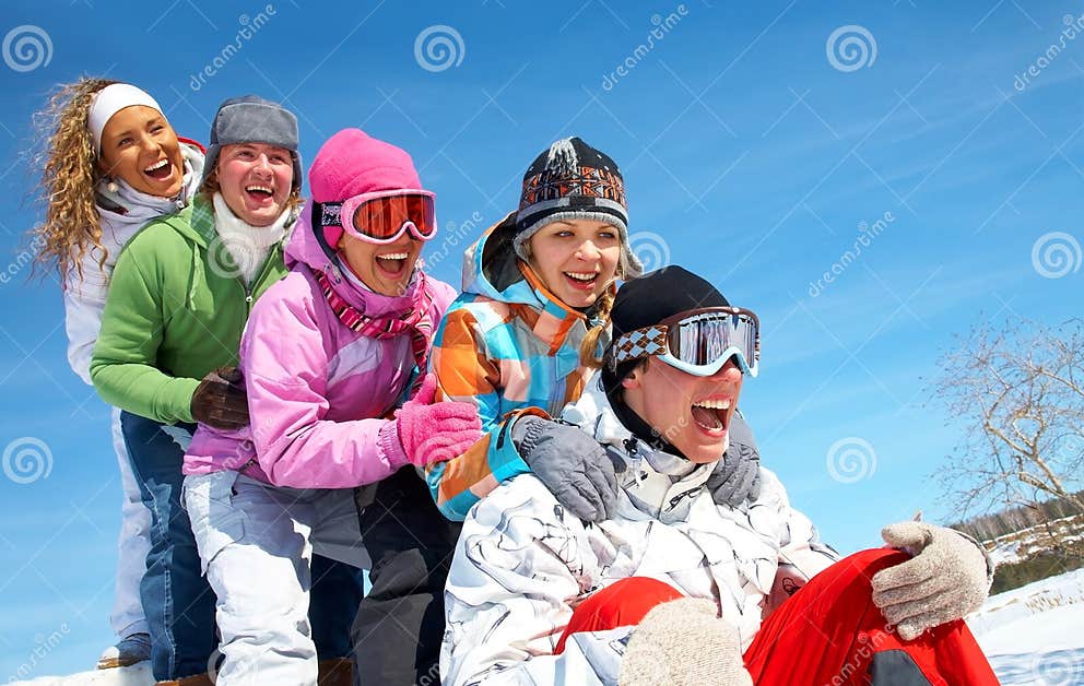 Snow games stock photo. Image of range, nature, faces - 21946160