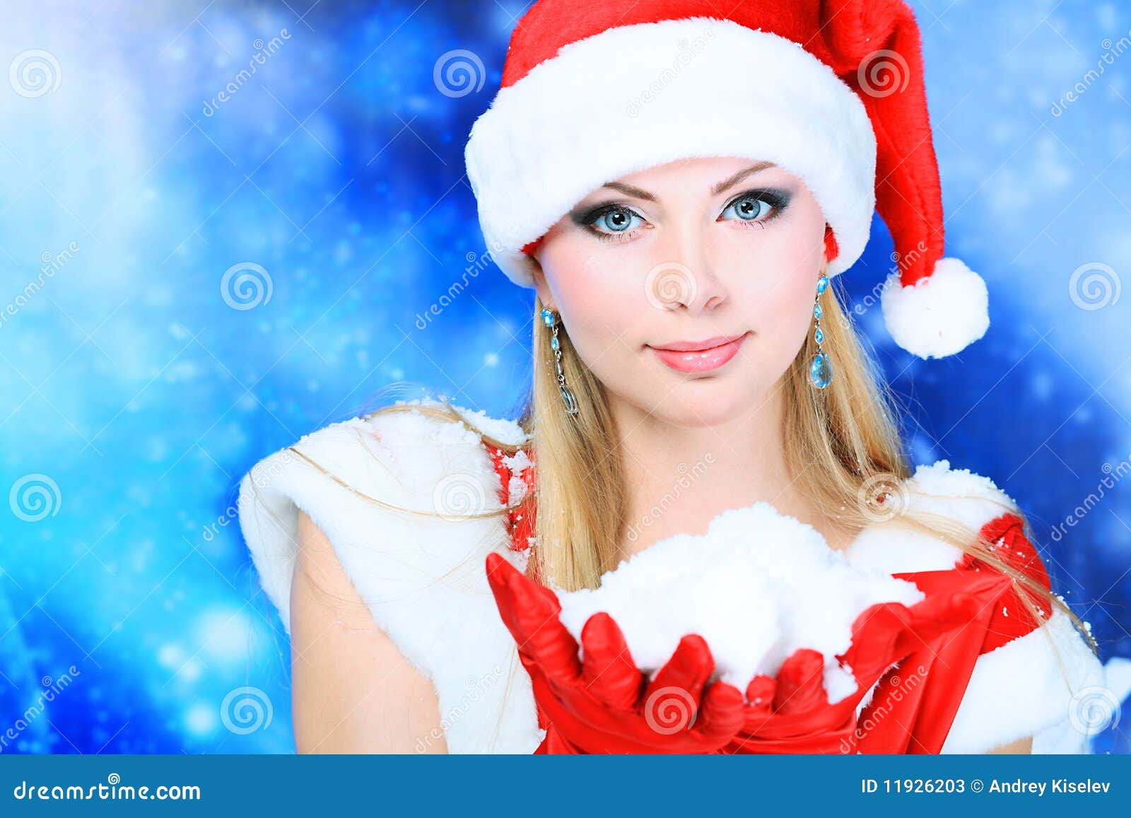 Snow girl stock image. Image of portrait, celebration - 11926203